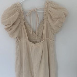 Listicle | Dresses | Nwt Listicle Boho Dress Size L Cream Crochet Gauze ...
